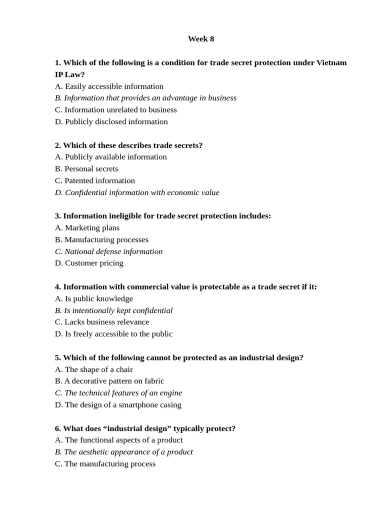 W8 - Questions | PDF