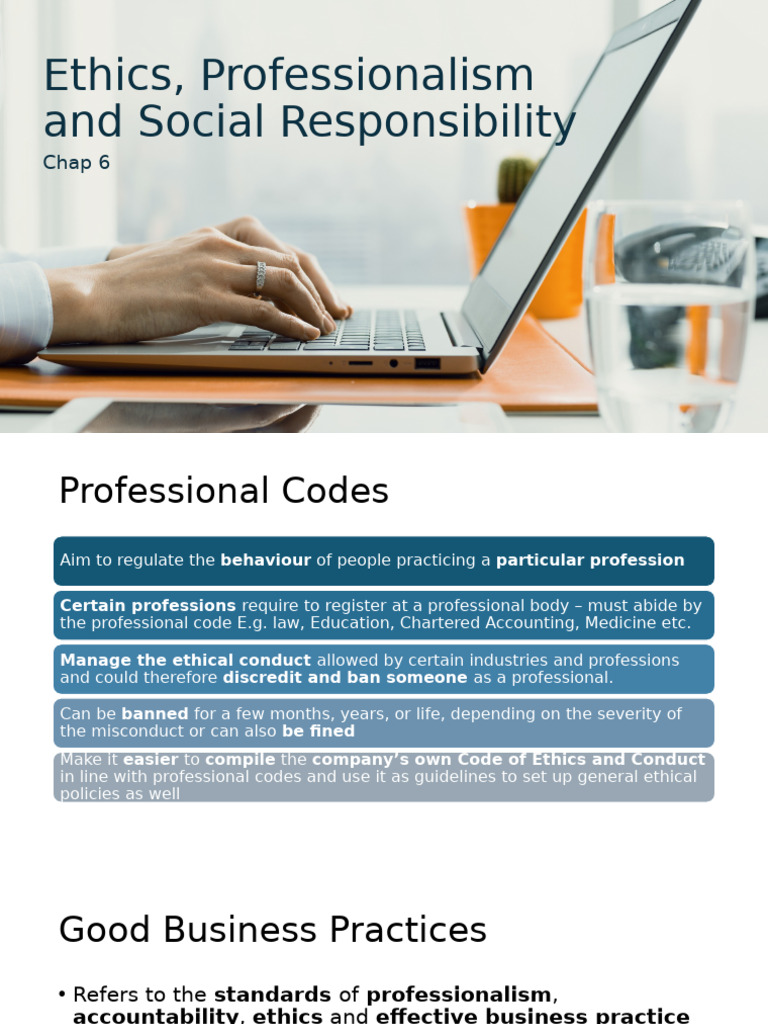 Ethics, Professionalism and Social Responsibility - Business Studies ...