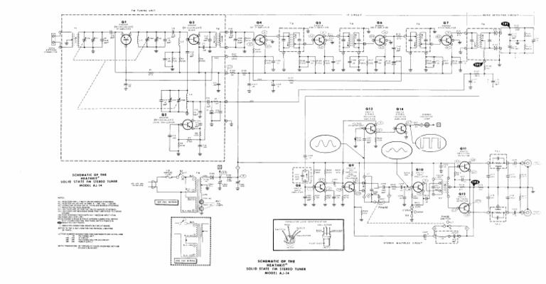 Heathkit AJ-14 FM Stereo Tuner (Schematic) | PDF