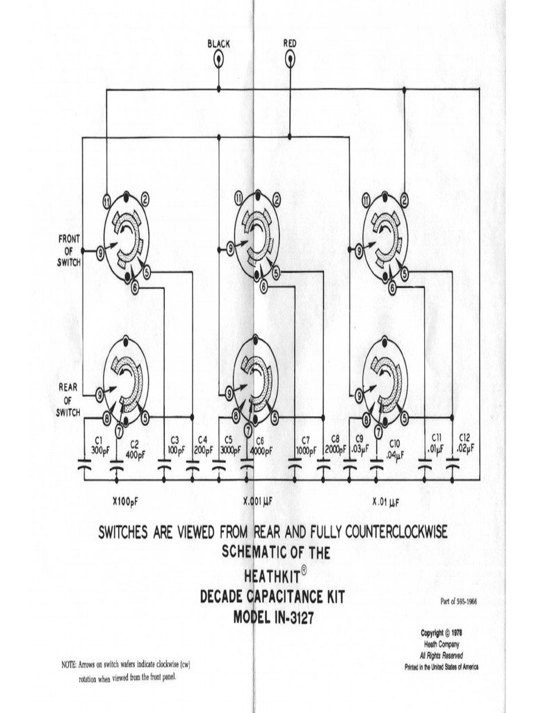 Heathkit in-3127 Decade Capacitor (Schematic)+ | PDF