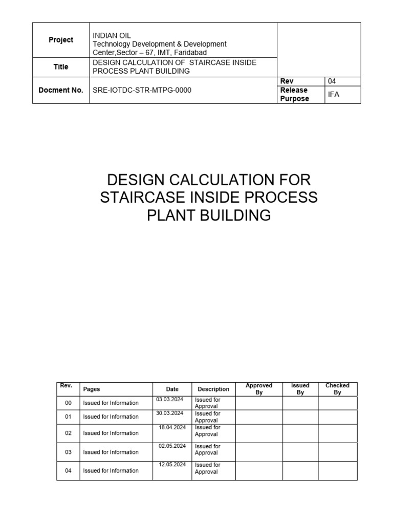 Design Calculation of STAIR _R4 | PDF | Stairs | Civil Engineering