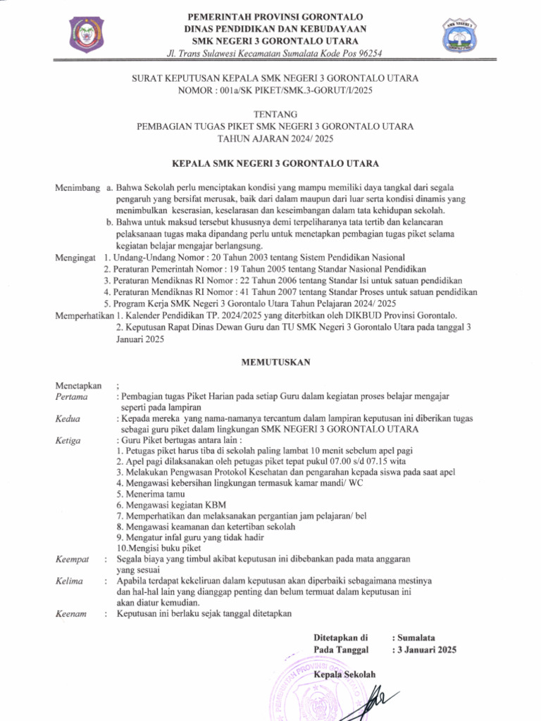 SK PIKET GENAP TA 2024 2025 | PDF