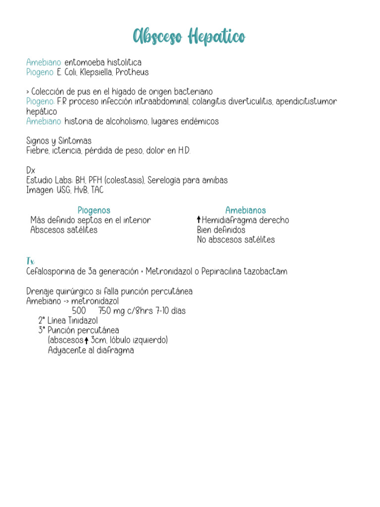 Absceso Hepatico | PDF