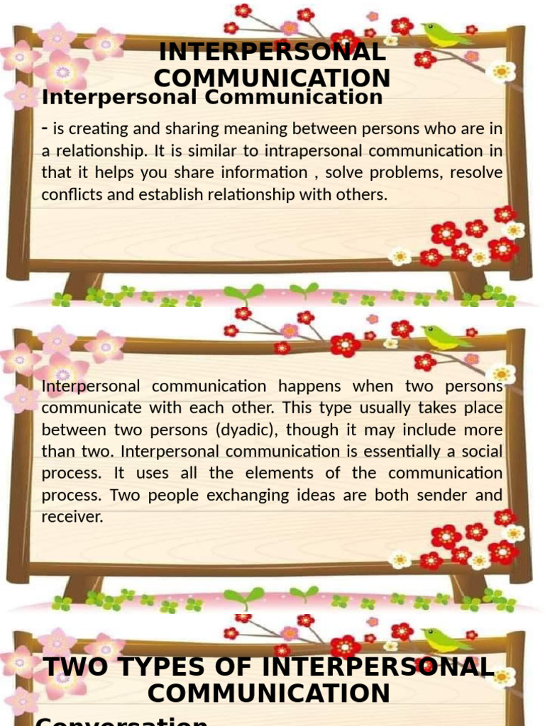 Interpersonal Communication | PDF