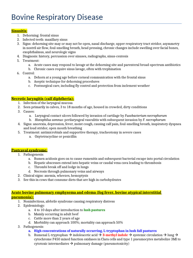 Bovine Respiratory Disease | PDF | Pneumonia | Tuberculosis