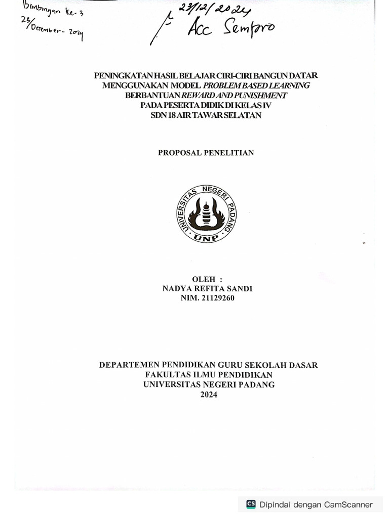 Lembar Cc Sempro | PDF