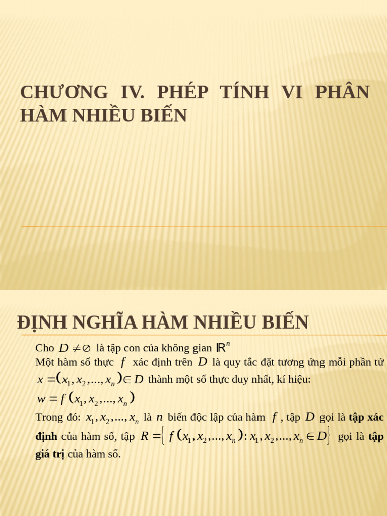 Chuong IV - Phep Tinh Vi Phan Ham Nhieu Bien | PDF