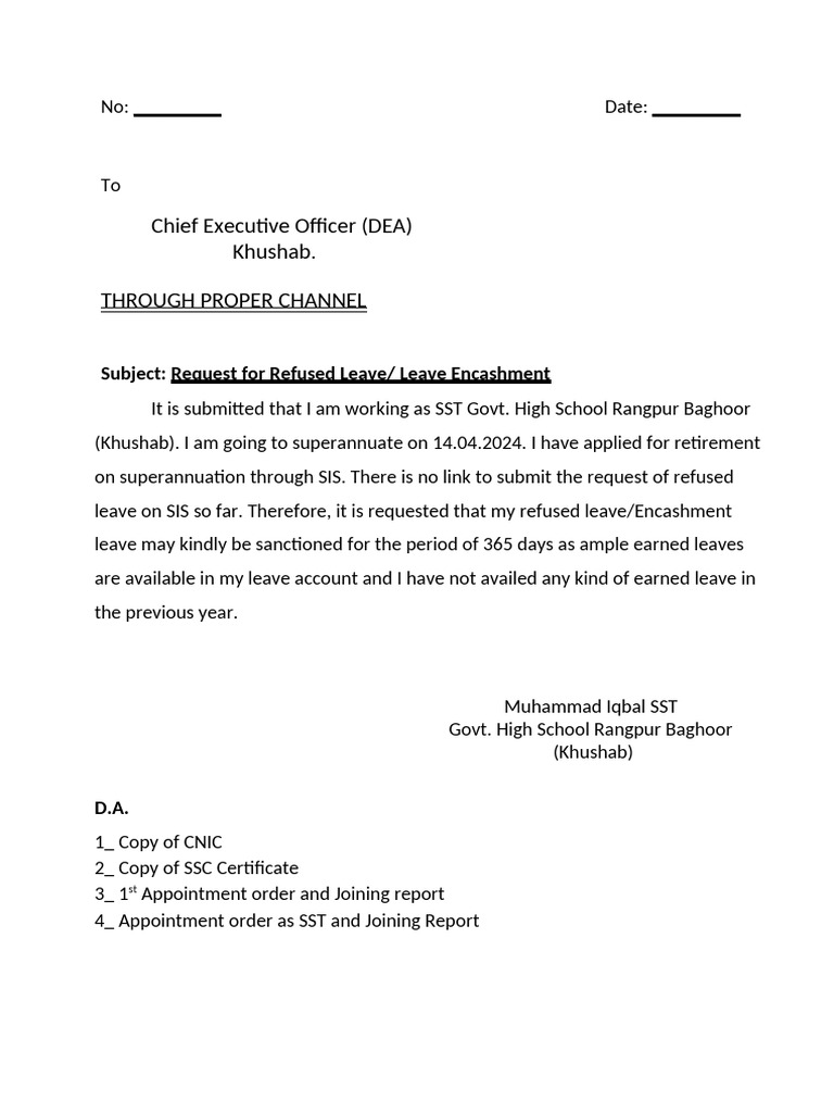 Refused Leave Application | PDF