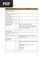 OSCE Checklist Spine Examination | PDF