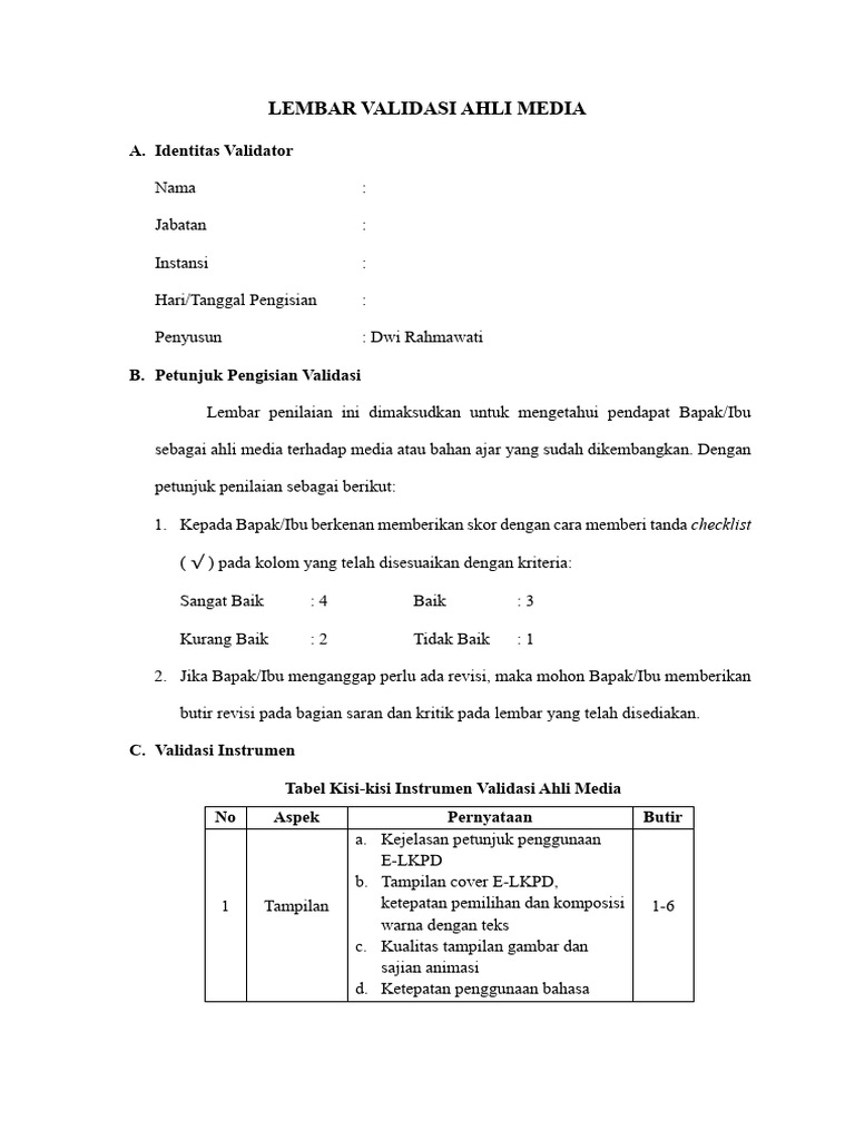 Validasi Media E-LKPD Etnomatematika | PDF