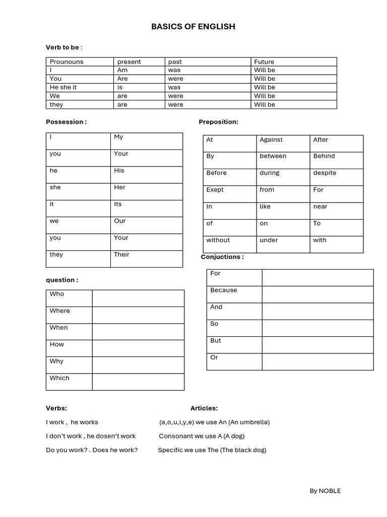 Grammar Basics | PDF