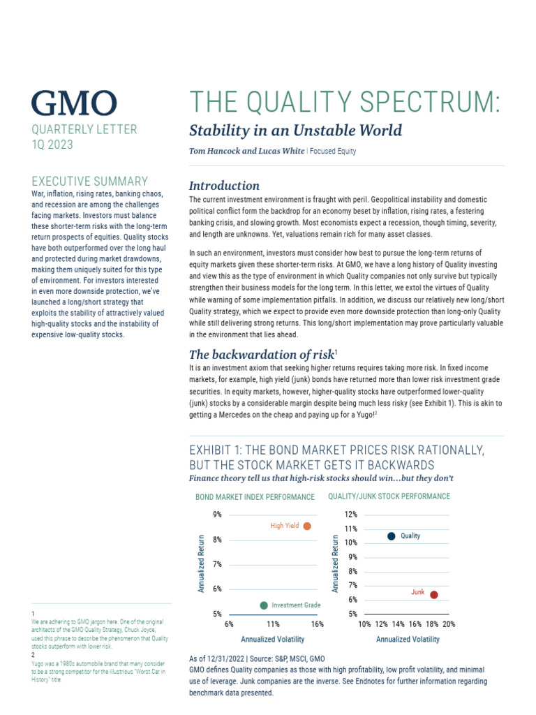 gmo-quarterly-letter_1q-2023 | PDF | Investing | Beta (Finance)