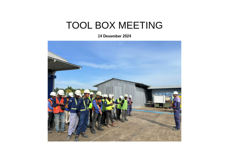 TOOL BOX MEETING | PDF