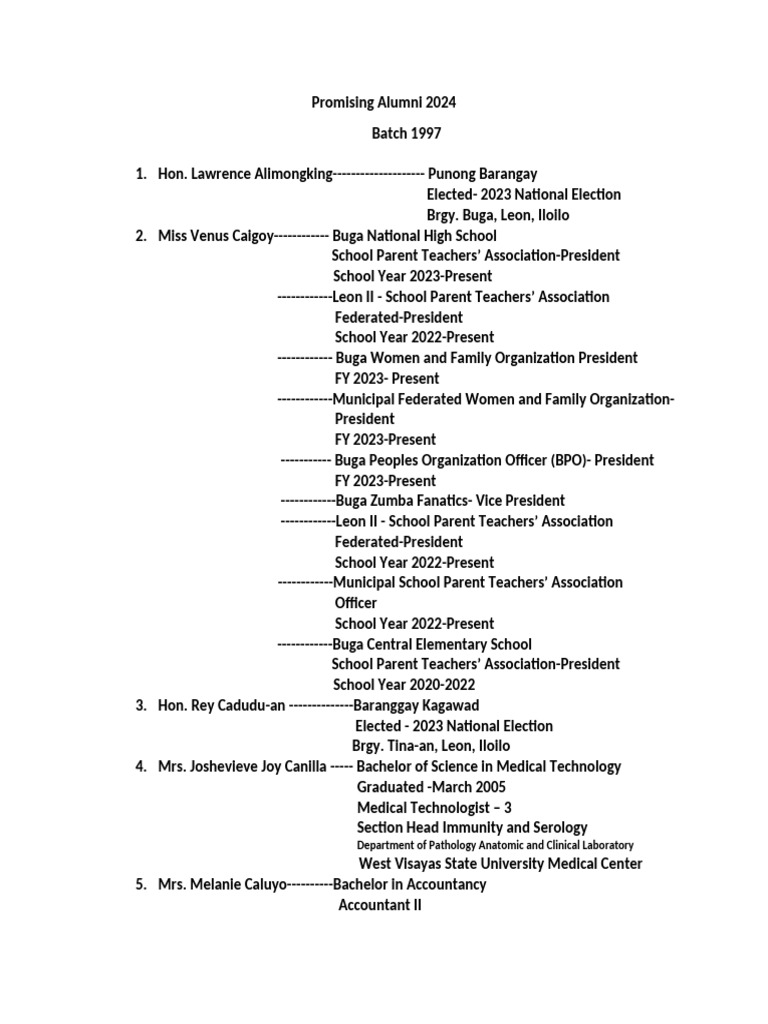 Batch 1997 Alumni Achievements | PDF | Clinical Medicine | Medical ...