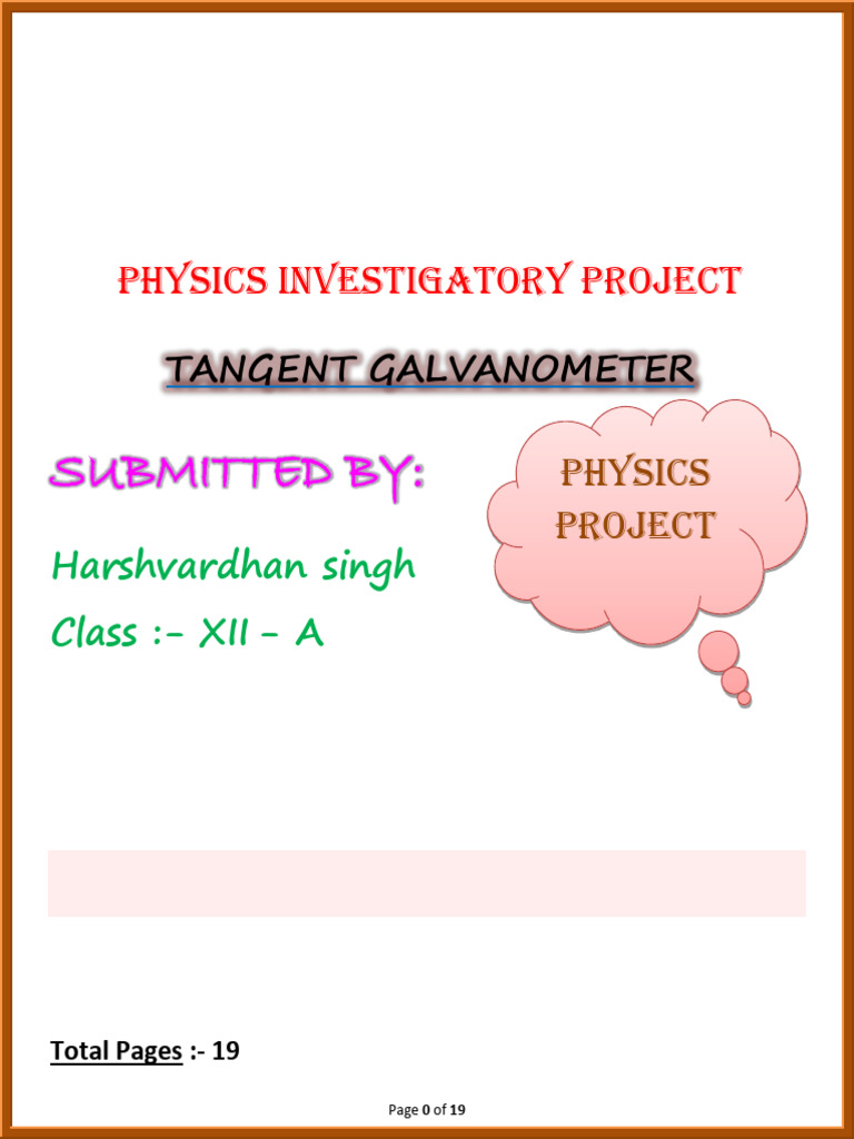 Physics Final Project For Harsh | PDF | Earth's Magnetic Field | Electromagnetism