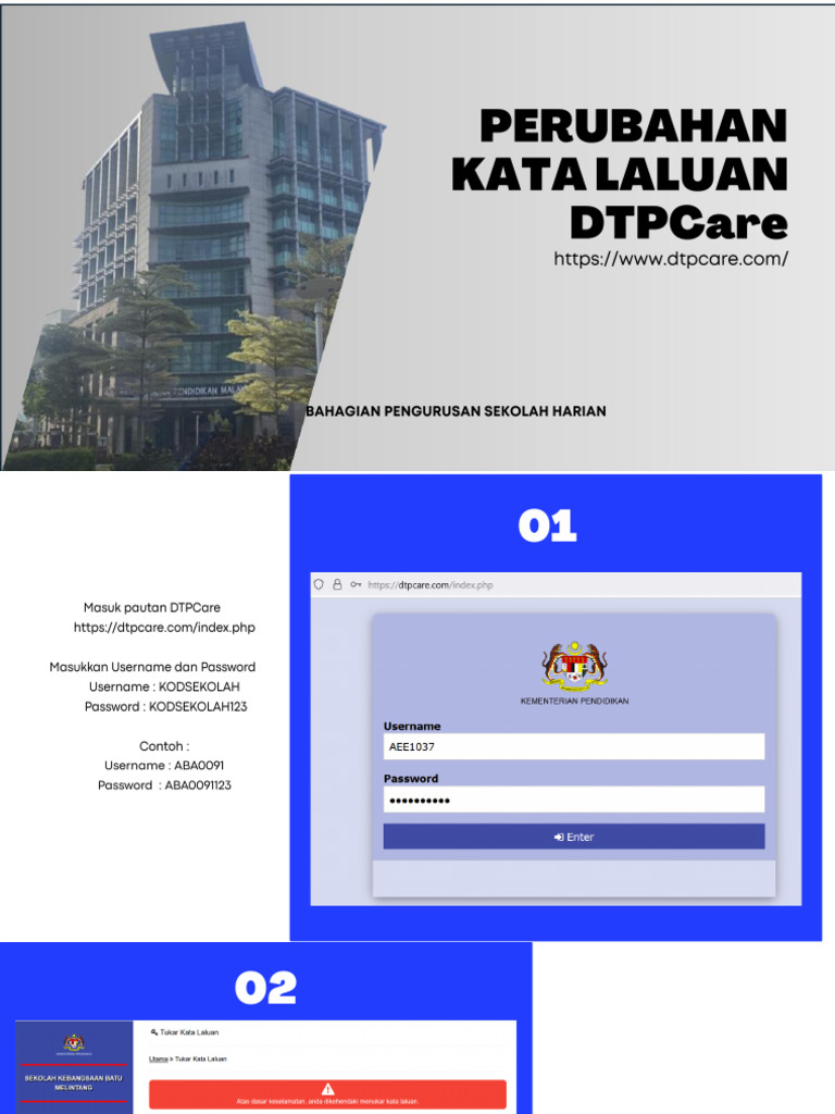 Tukar PSWD DTPCare | PDF