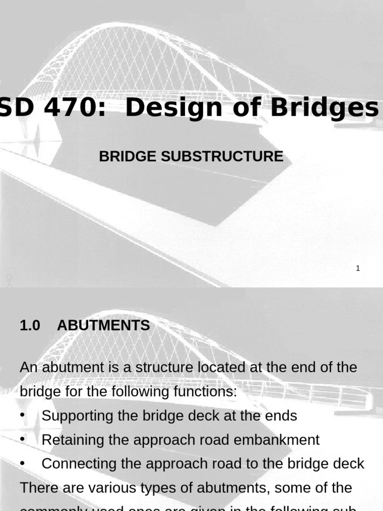 Bridge Substructure Guide | PDF | Deep Foundation | Civil Engineering