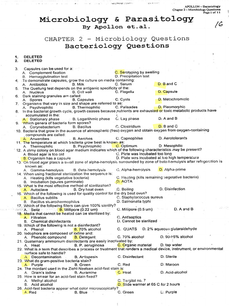 APOLLON-Microbiology and Parasitology QNA | PDF