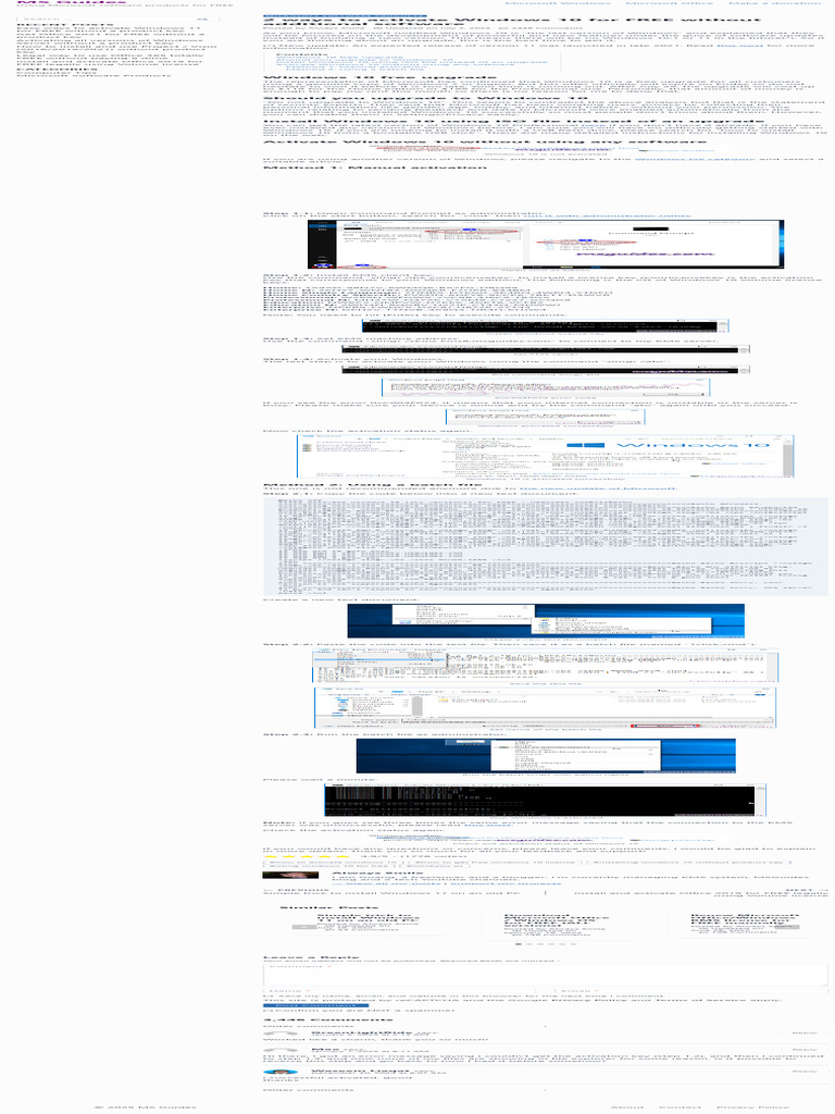 2 Ways To Activate Windows 10 For FREE Without Additional Software - MS Guides | PDF | Windows ...