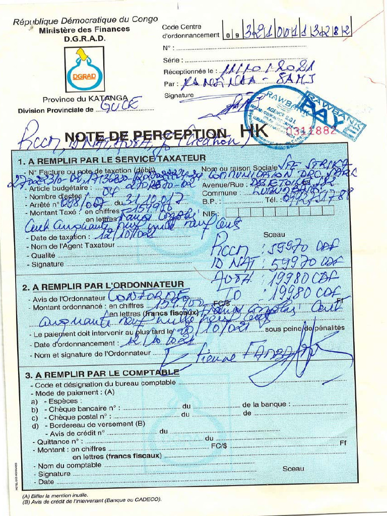 Note de Perception | PDF