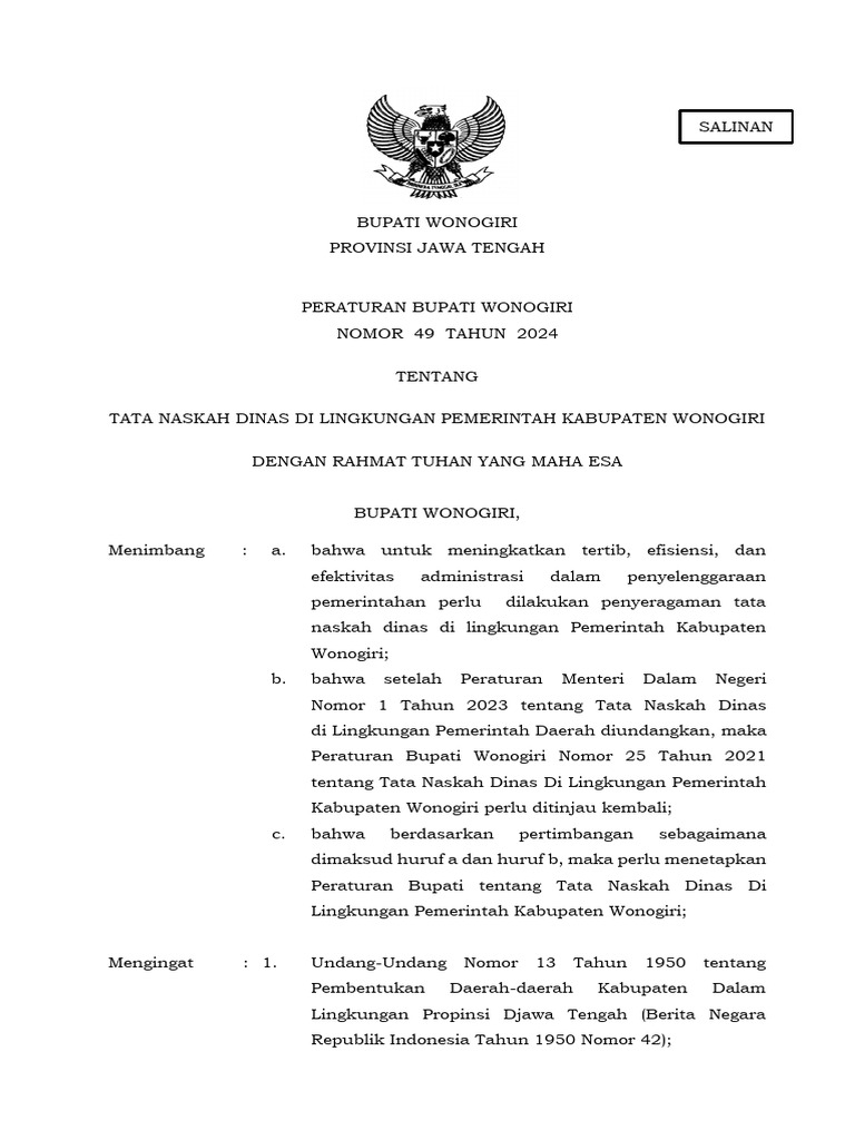 Salinan Perbup No.49 2024-New PDF | PDF