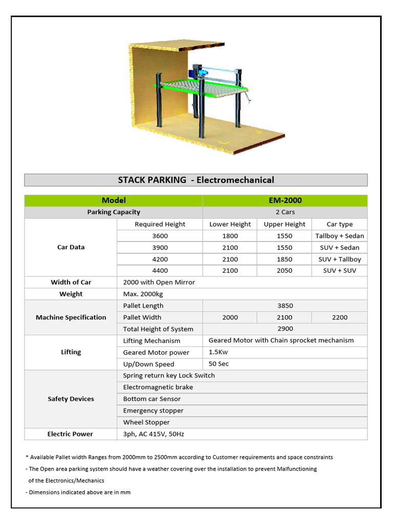 Stack Parking Electromechanical | PDF