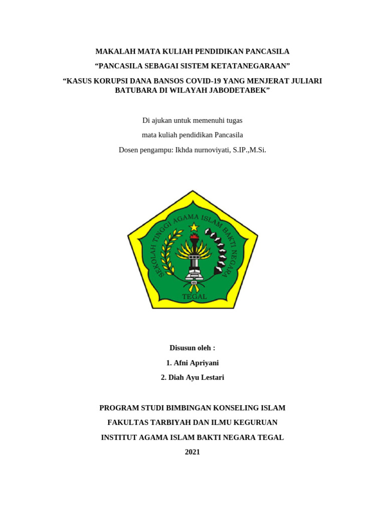 Makalah Studi Kasus Pancasila Sebagai Sistem Ketatanegaraan | PDF