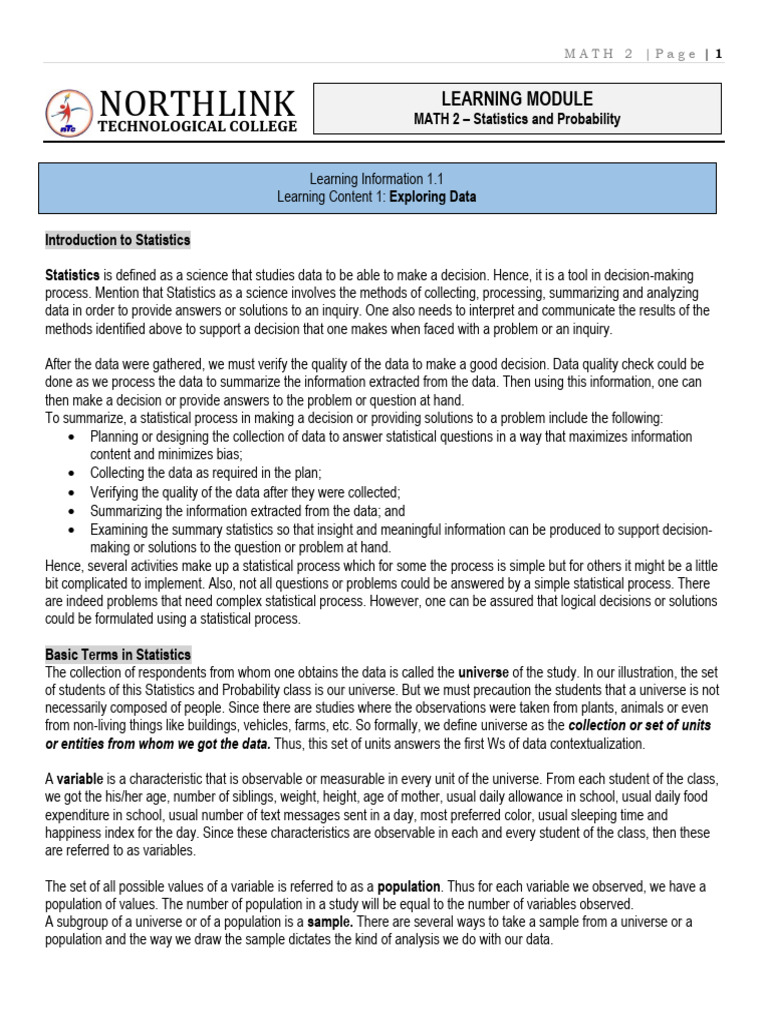 Introduction to Statistics and Data Analysis | PDF | Level Of ...
