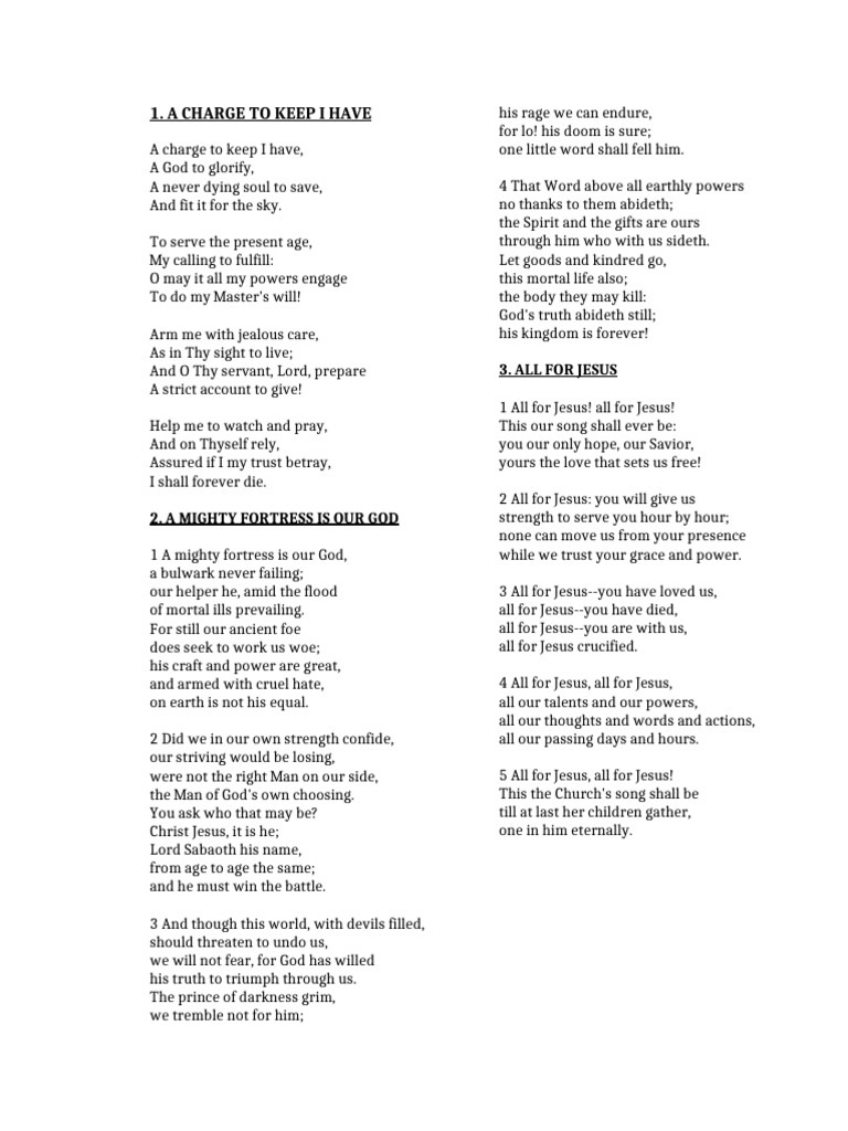 Hymns of Faith and Worship Lyrics | PDF | Religious Belief And Doctrine ...