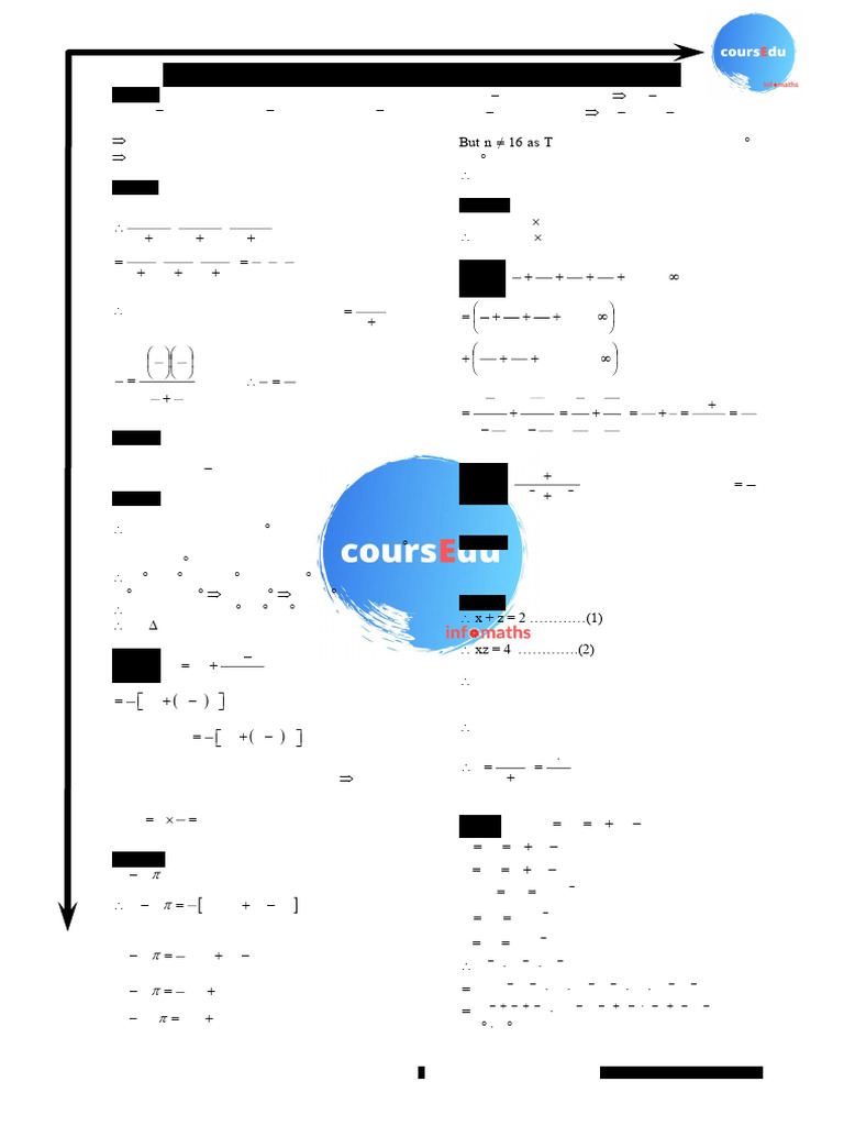 Sequence and Series Solutions Guide | PDF | Elementary Geometry ...
