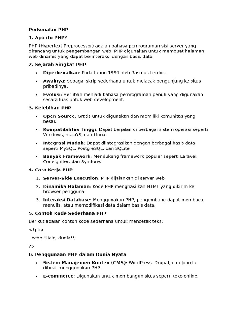 Perkenalan PHP | PDF