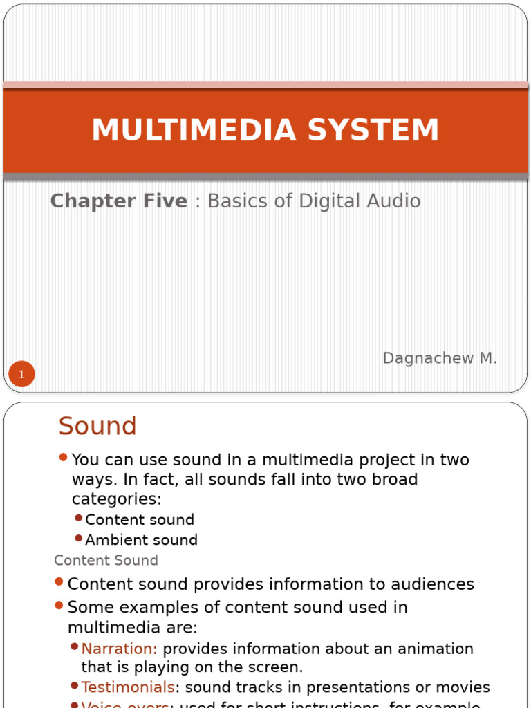 5 Basics of Digital Audio | PDF | Sampling (Signal Processing) | Data Compression
