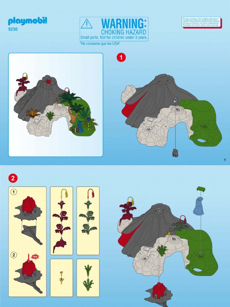 Playmobil Set 5230 Adventure Volcano With Tyrannosaurus | PDF