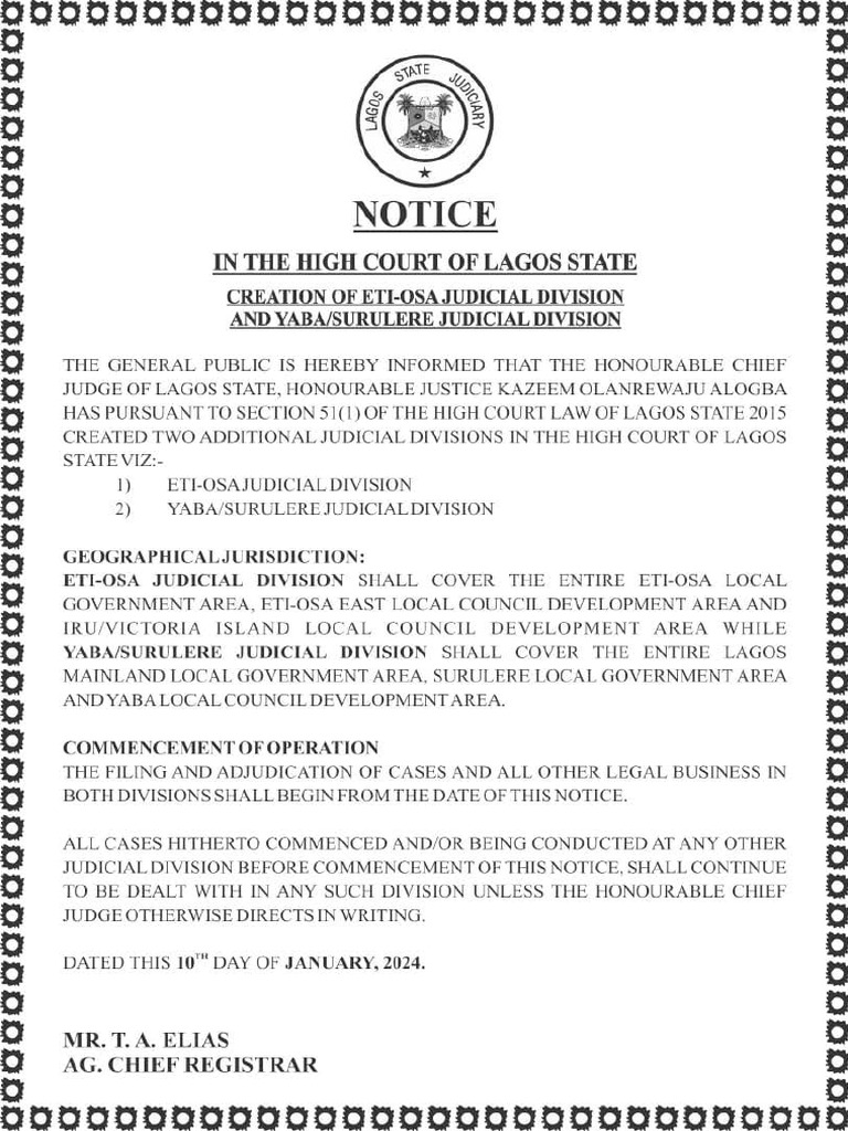 Public Notice 18.10.2024 | PDF | Judge | Judgment (Law)