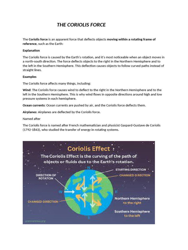 THE CORIOLIS FORCE | PDF