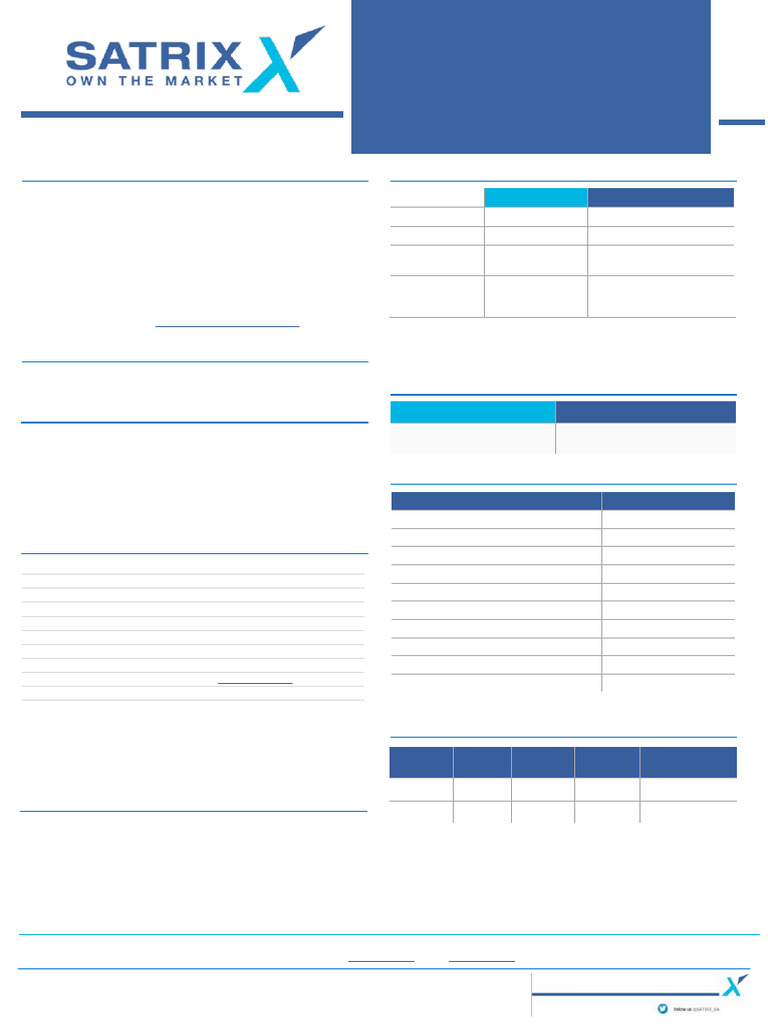Satrix Nasdaq 100ETF Info Sheet | PDF | Investment Fund | Exchange ...