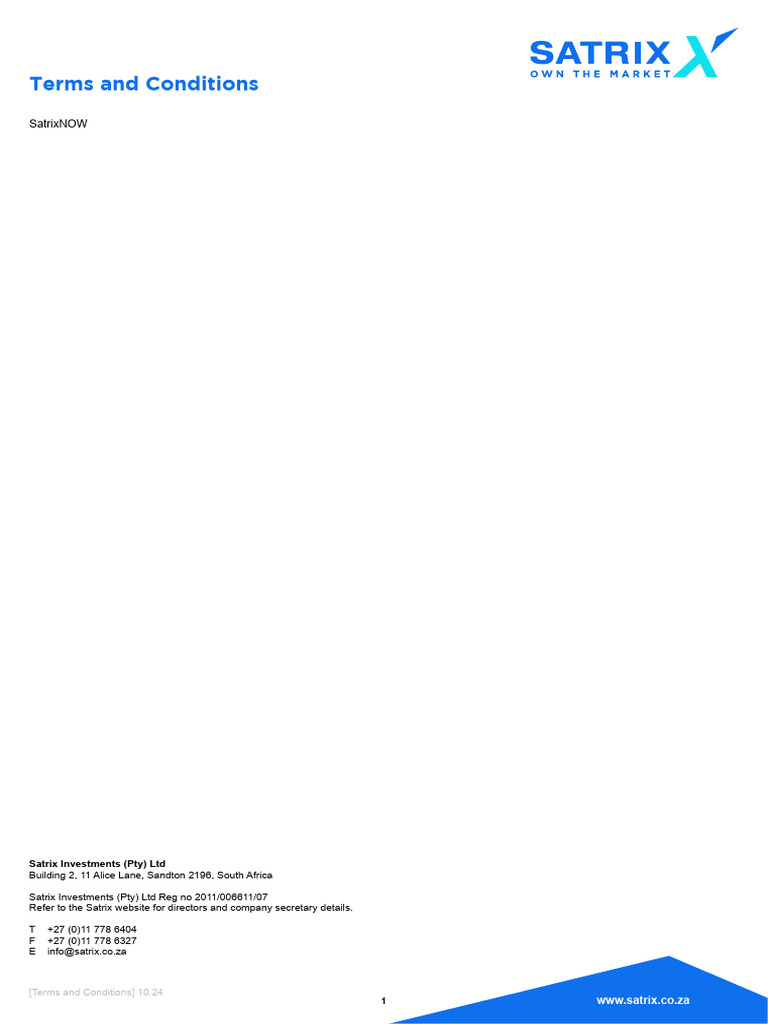 SatrixNOW_Terms_and_Conditions | PDF | Securities (Finance) | Debit Card