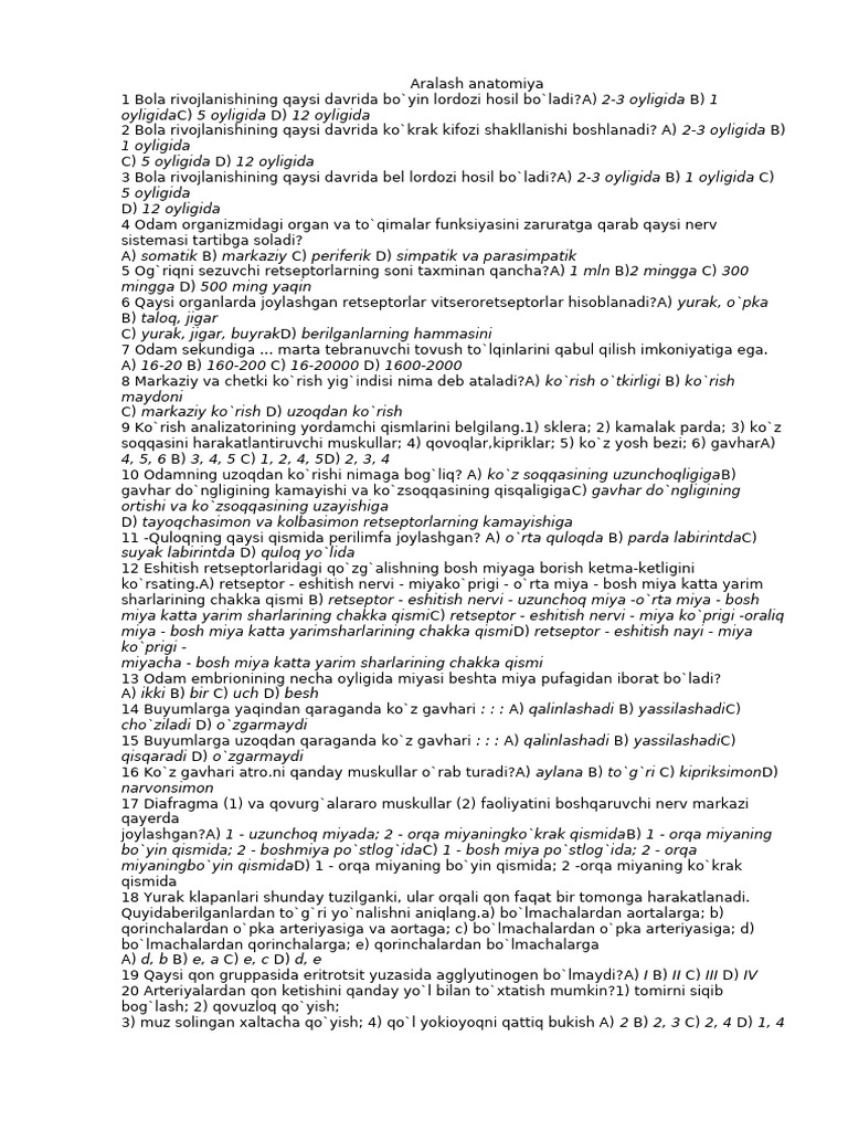 Aralash Anatomiya 2 | PDF