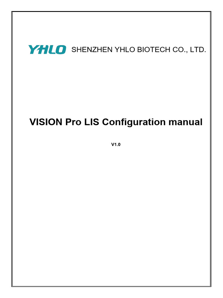 Vision Pro LIS Configuration Manual | PDF | Ip Address | Network ...