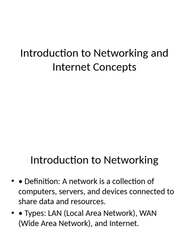 Networking Presentation | PDF