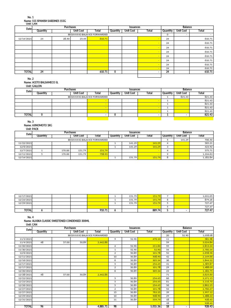 Stock Card | PDF