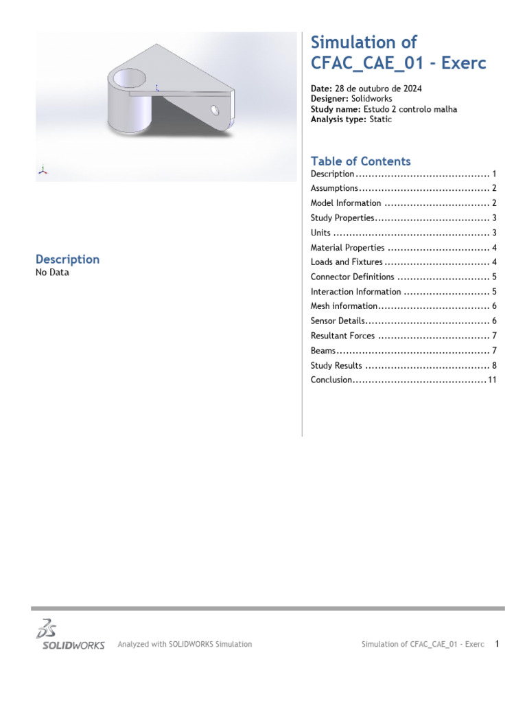 SOLIDWORKS Static Simulation Guide | PDF | Young's Modulus | Strength ...