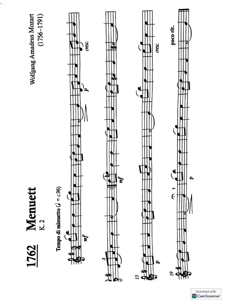 Oboe Grade 3 Menuett | PDF