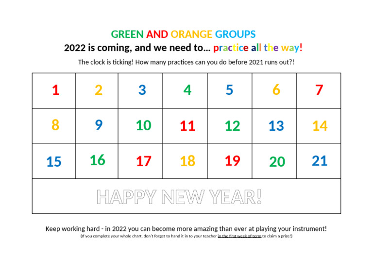 Christmas Practice Chart | PDF
