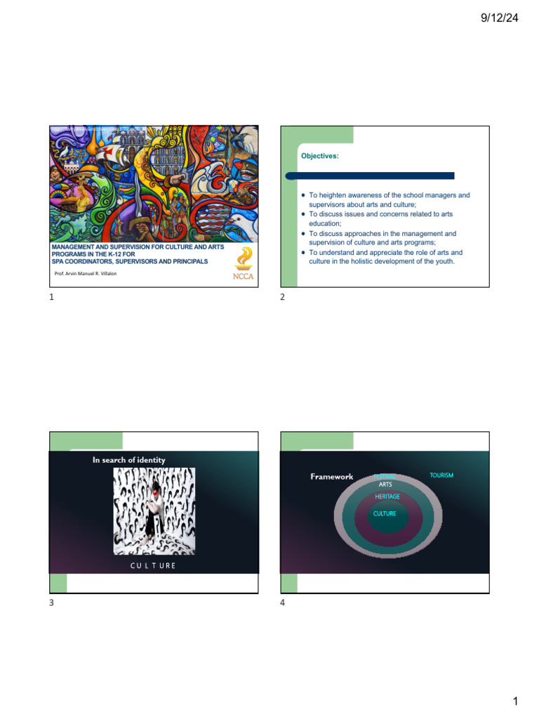 Husay Sining Principal Talk 1 2024 | PDF | Typhoon