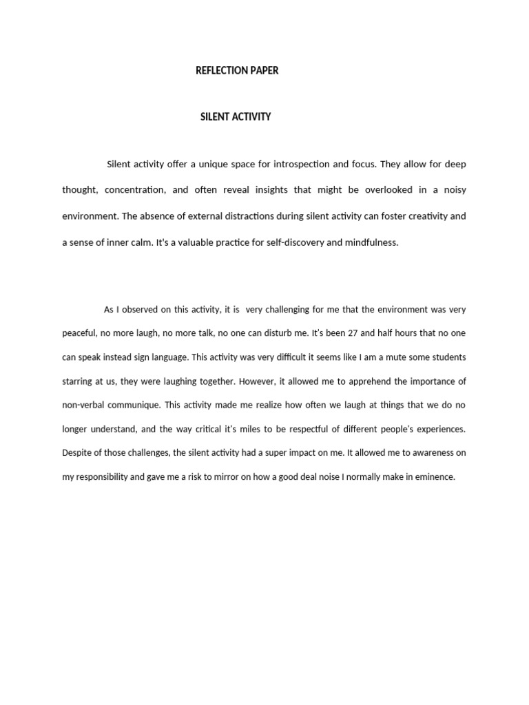 Reflection Pape Wps Office | PDF