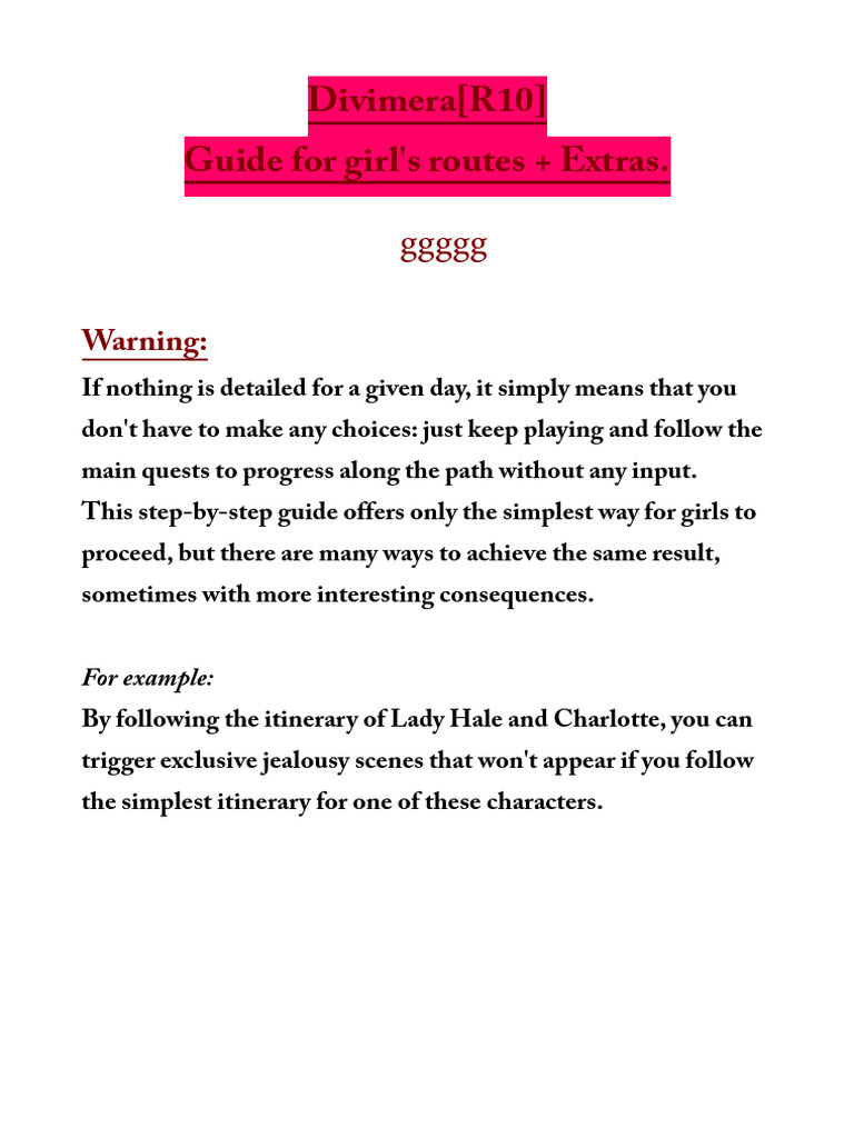 Walkthrough Divimera R10 | PDF