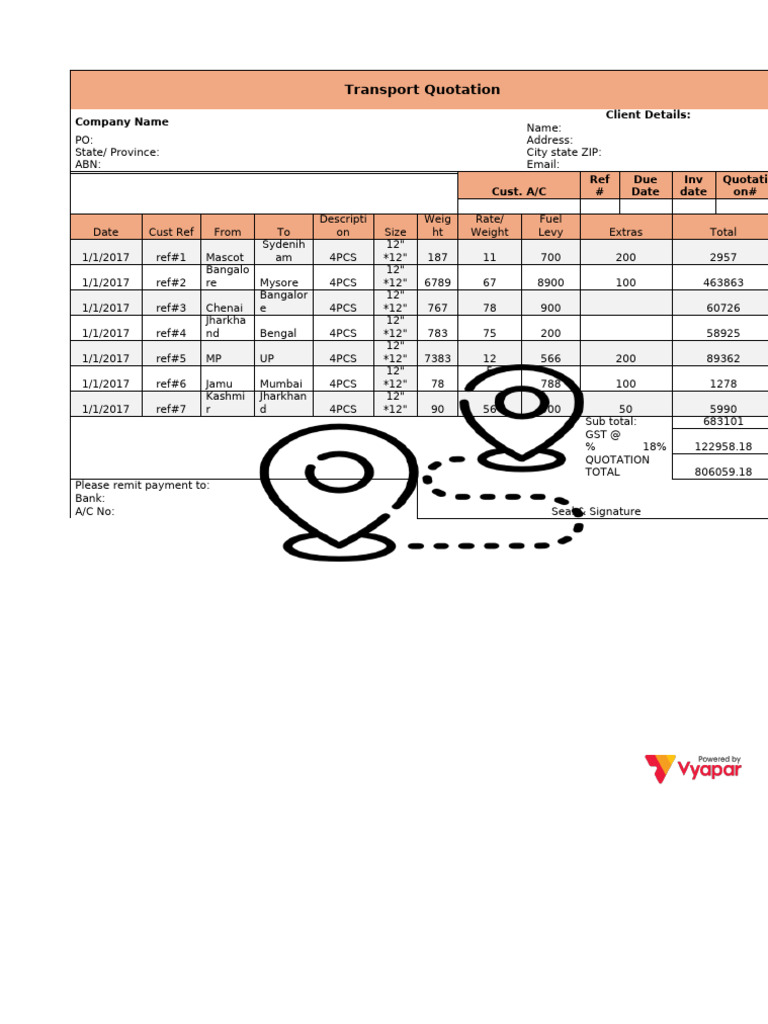 Transport-quotation-format-03 (1) | PDF