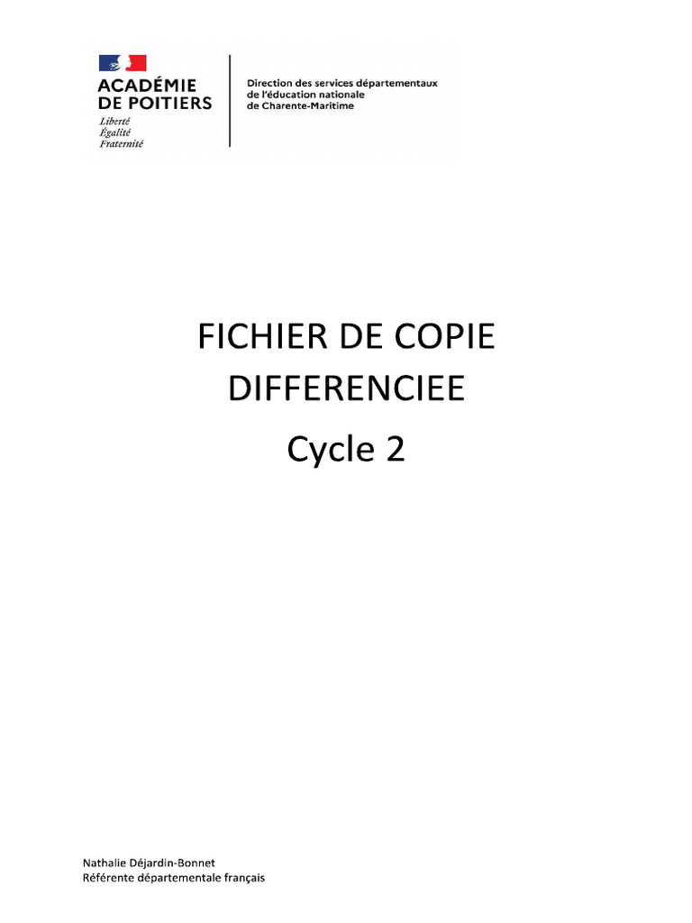 Fichier Copie Différenciée | PDF