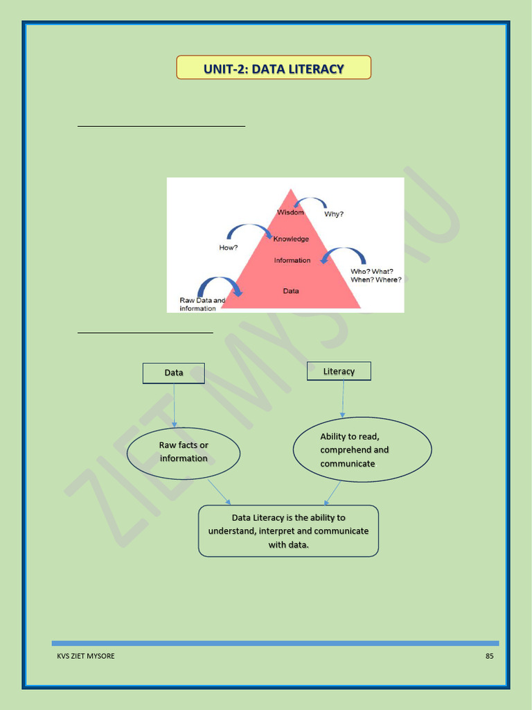 Class 9 - AI STUDY MATERIAL, DATA LITERACY | PDF | Data | Computer Security